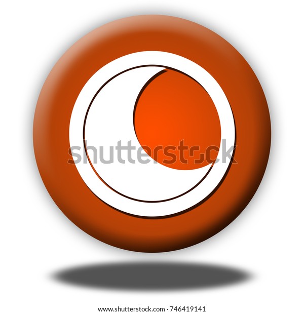 Moon Button Isolated 3d Illustration Stock Illustration 746419141 ...