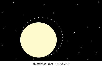 Moon Star Animation Star Background Flat Stock Illustration 1787565740 ...