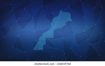 Morocco Digital Map Stock Illustration 1106559764 | Shutterstock