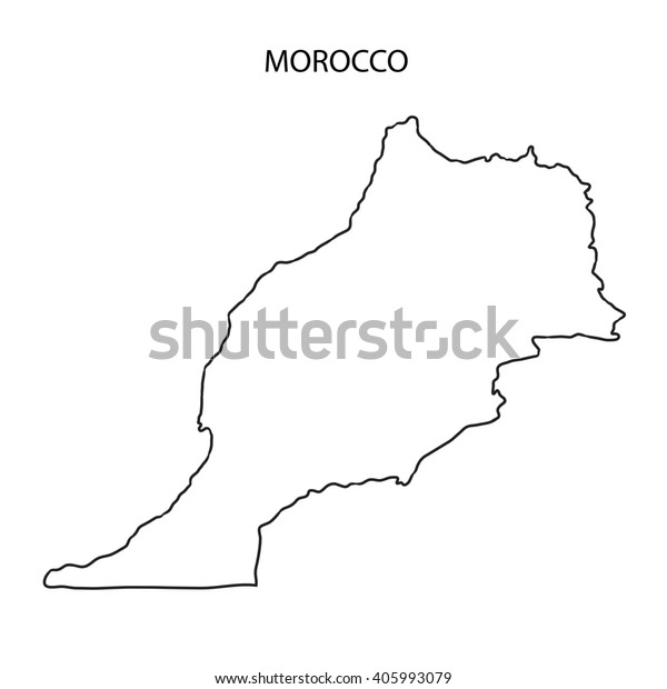 Morocco Map Outline Stock Illustration 405993079 | Shutterstock