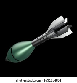 Mortar Rocket Explosive 3d Rendering Illustration Stock Illustration ...