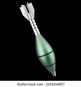 Mortar Rocket Explosive 3d Rendering Illustration Stock Illustration ...