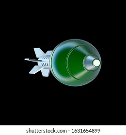 Mortar Rocket Explosive 3d Rendering Illustration Stock Illustration ...