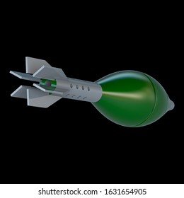 Mortar Rocket Explosive 3d Rendering Illustration Stock Illustration ...