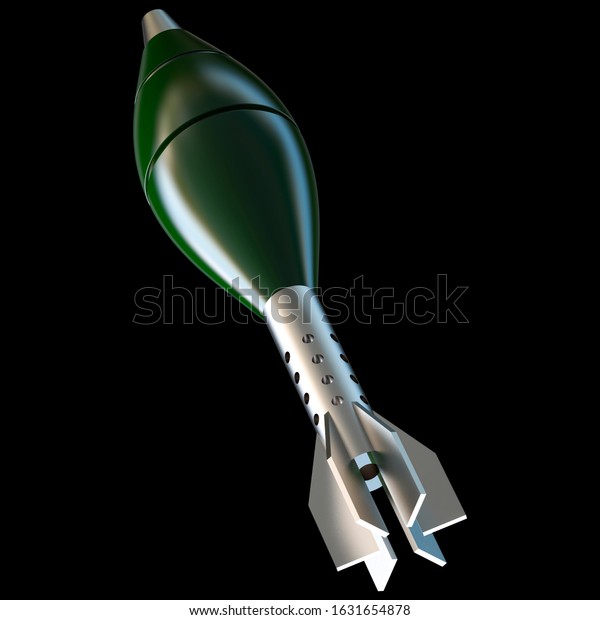 Mortar Rocket Explosive 3d Rendering Illustration Stock Illustration ...
