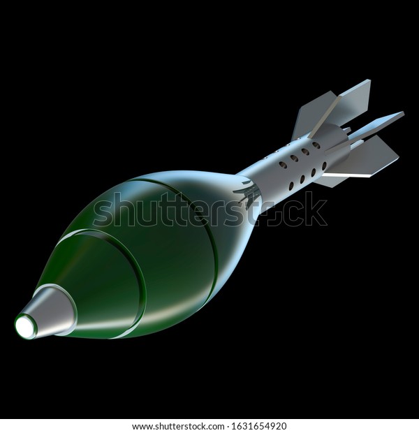 Mortar Rocket Explosive 3d Rendering Illustration Stock Illustration ...