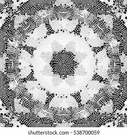 Mosaic Black White Pattern Wallpapers Ceramic Stock Illustration ...