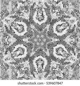 Mosaic Black White Pattern Wallpapers Ceramic Stock Illustration ...
