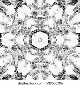 Mosaic Black White Pattern Wallpapers Ceramic Stock Illustration ...