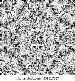 Mosaic Black White Pattern Wallpapers Ceramic Stock Illustration ...