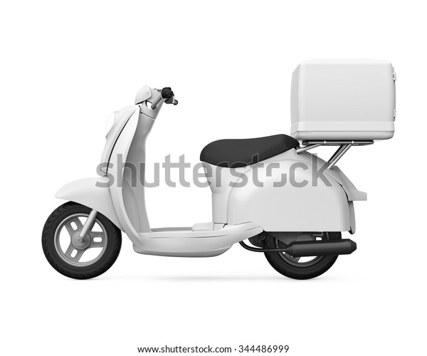 Motorcycle Delivery Box 库存插图 344486999