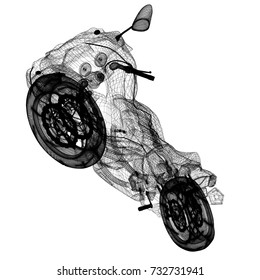 Motorcycle Model Body Structure Wire Model 스톡 일러스트 732731941 | Shutterstock
