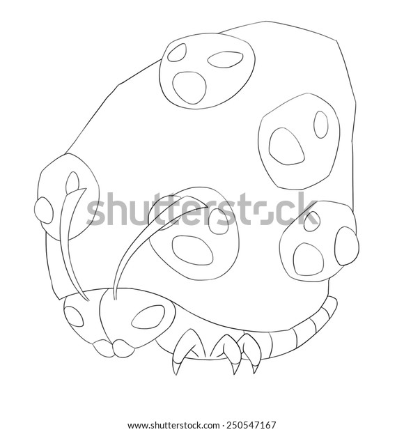 Mountain Bug Line Art Creature Design Stock Illustration 250547167 ...
