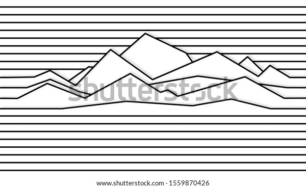 Mountain Pattern Design Line Background Stock Illustration 1559870426 ...