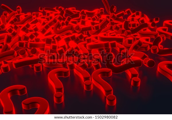 Mountain Question Marks Many Question Marks Stock Illustration ...
