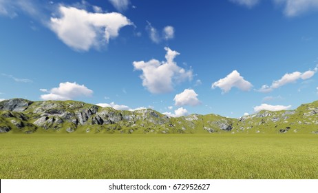 Mountain Range 3d Rendering 3d Illustration Stock Illustration ...