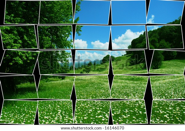 Mountain Valley Tiled Stock Illustration 16146070 | Shutterstock