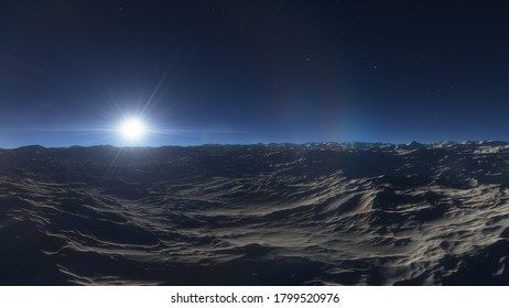Mountainous Surface Distant Planet Science Fiction Stock Illustration ...