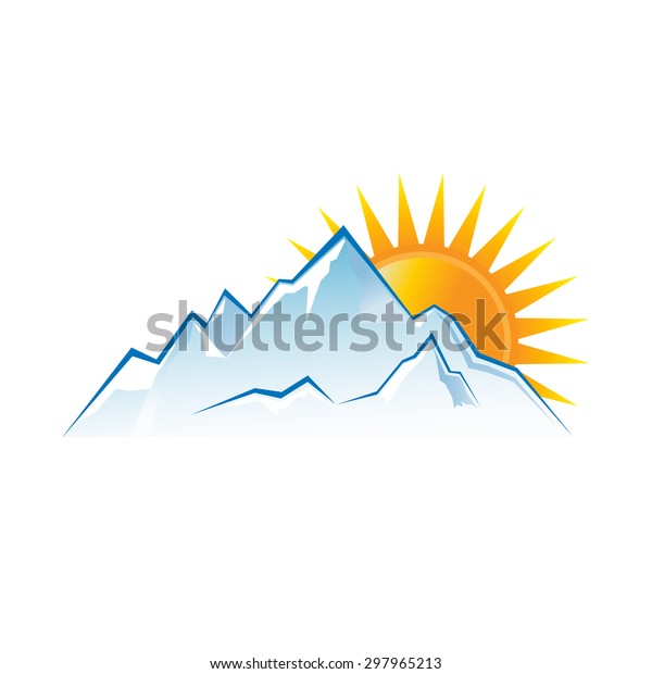 Mountains Sunset Logo Stock Illustration 297965213 | Shutterstock