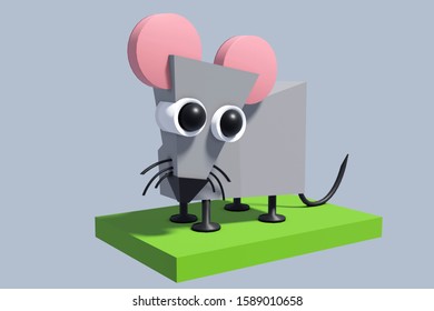 Mouse 3d Rendering Model Low Poly 스톡 일러스트 1589010658 | Shutterstock