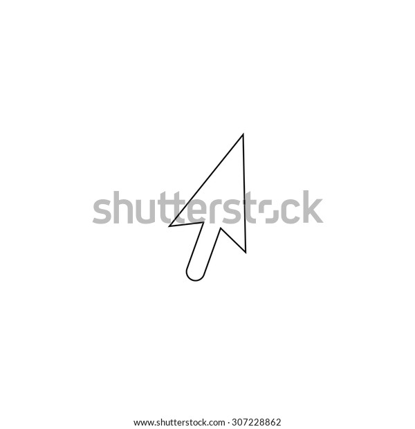 Mouse Arrow Cursor Outline Black Simple Stock Illustration 307228862 ...