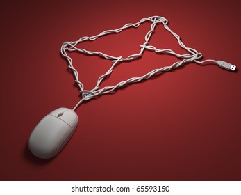 Mouse Cable Mail Symbol Stock Illustration 65593150 | Shutterstock