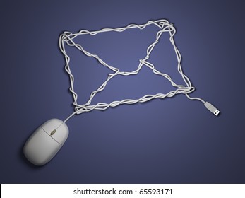 Mouse Cable Mail Symbol: стоковая иллюстрация, 65593171 | Shutterstock