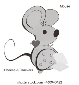 Mouse Cheese Crackers Stock Illustration 460943422 | Shutterstock