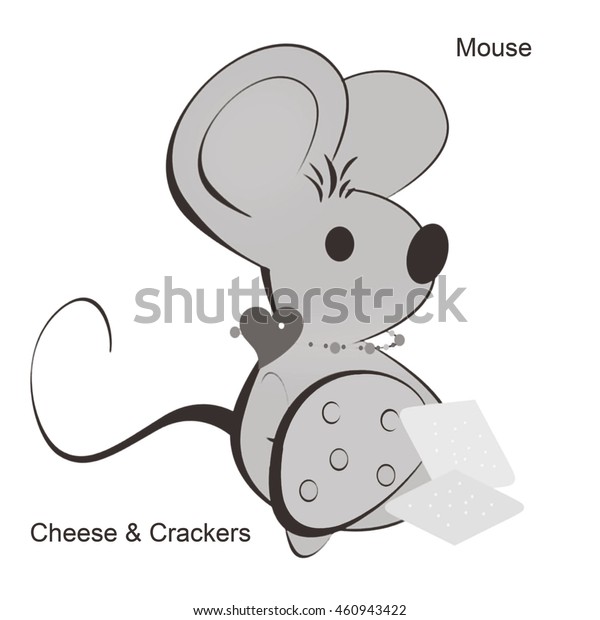 Mouse Cheese Crackers Stock Illustration 460943422 | Shutterstock