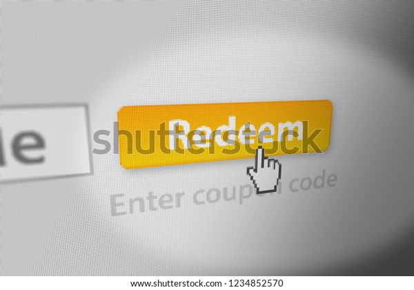 Mouse Cursor Clicking Redeem Button 3d Stock Illustration 1234852570 ...