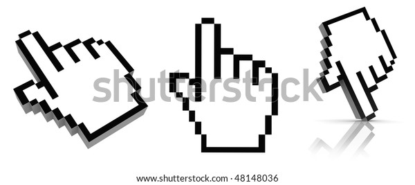 Mouse Cursor Different Positions Stock Illustration 48148036 | Shutterstock
