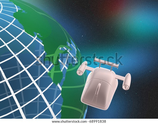 Mouse Globe Space Background Stock Illustration 68991838 | Shutterstock