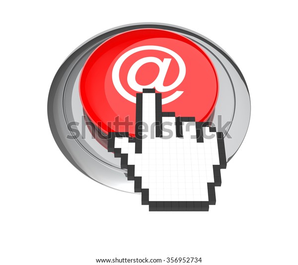 Mouse Hand Cursor On Red Email Stock Illustration 356952734 | Shutterstock