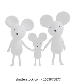 Mouse Parent Child 3dcg Stock Illustration 1583973877 | Shutterstock