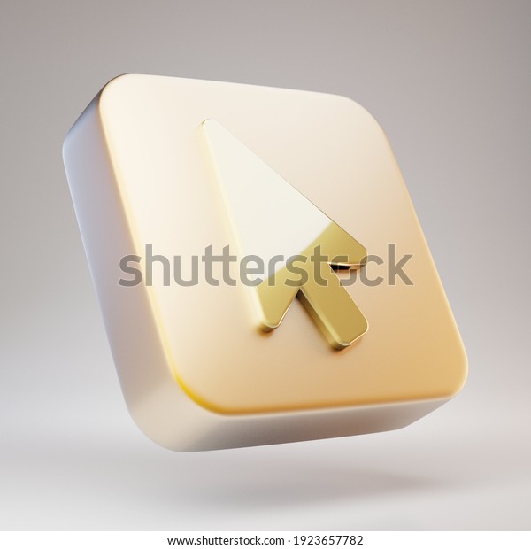 Mouse Pointer Icon Golden Mouse Pointer Stock Illustration 1923657782 ...