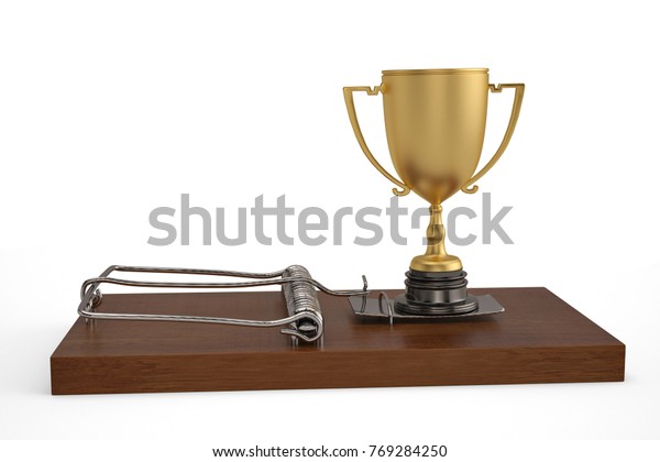 Mouse Trap Trophy On White Background3d Stock Illustration 769284250 ...
