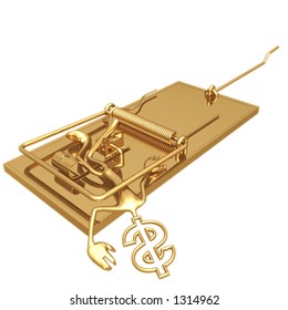 Mouse Trapped Dollar Stock Illustration 1314962 | Shutterstock