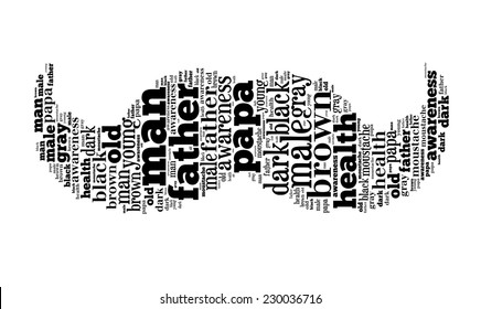 Moustache Shaped Word Cloud Stock Illustration 230036716 | Shutterstock