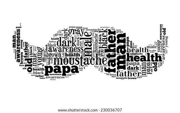 Moustache Shaped Word Cloud Stock Illustration 230036707 | Shutterstock