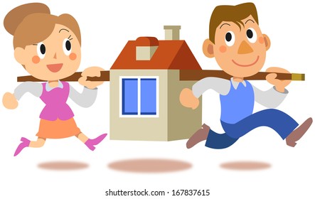 2,950 Moving house drawing Stock Illustrations, Images & Vectors ...