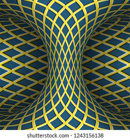 Moving Checkered Hyperboloid Bitmap Optical Illusion Stock Illustration ...