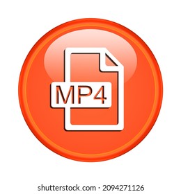 Mp4 Button Icon Isolated 3d Illustration Stock Illustration 2094271126 ...