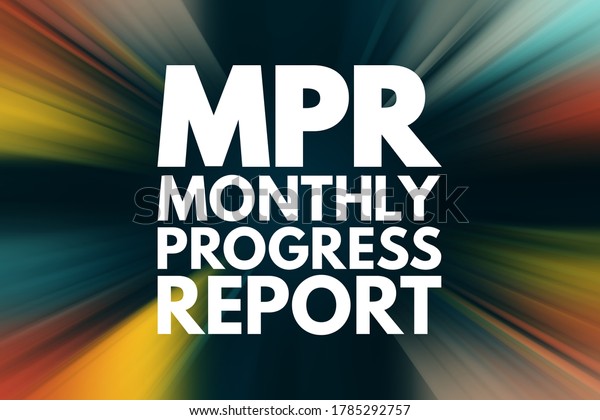 Mpr Monthly Progress Report Acronym Business Stock Illustration 1785292757