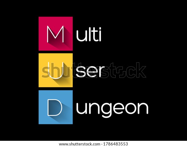 Mud Multi User Dungeon Acronym Technology Stock Illustration 1786483553 ...