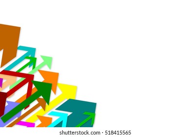 Multi Colored Arrows Going Background Stock Illustration 518415565 ...