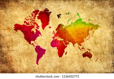 3,142 World Map Multi Color Images, Stock Photos & Vectors | Shutterstock