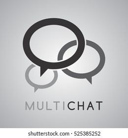 Multichat Chat Multi Logo Logotype Symbol Stock Illustration 525385252 ...