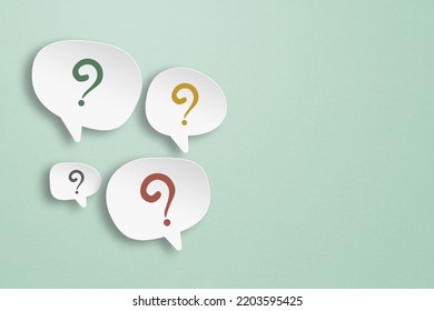 Multicolor Question Marks On Speech Bubbles Stock Illustration ...