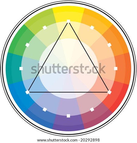 Multicolor Spectral Circle 12 Segments Triangle Stock Illustration ...
