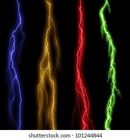 Multicolored Abstract Lightning Stock Illustration 101244844 | Shutterstock